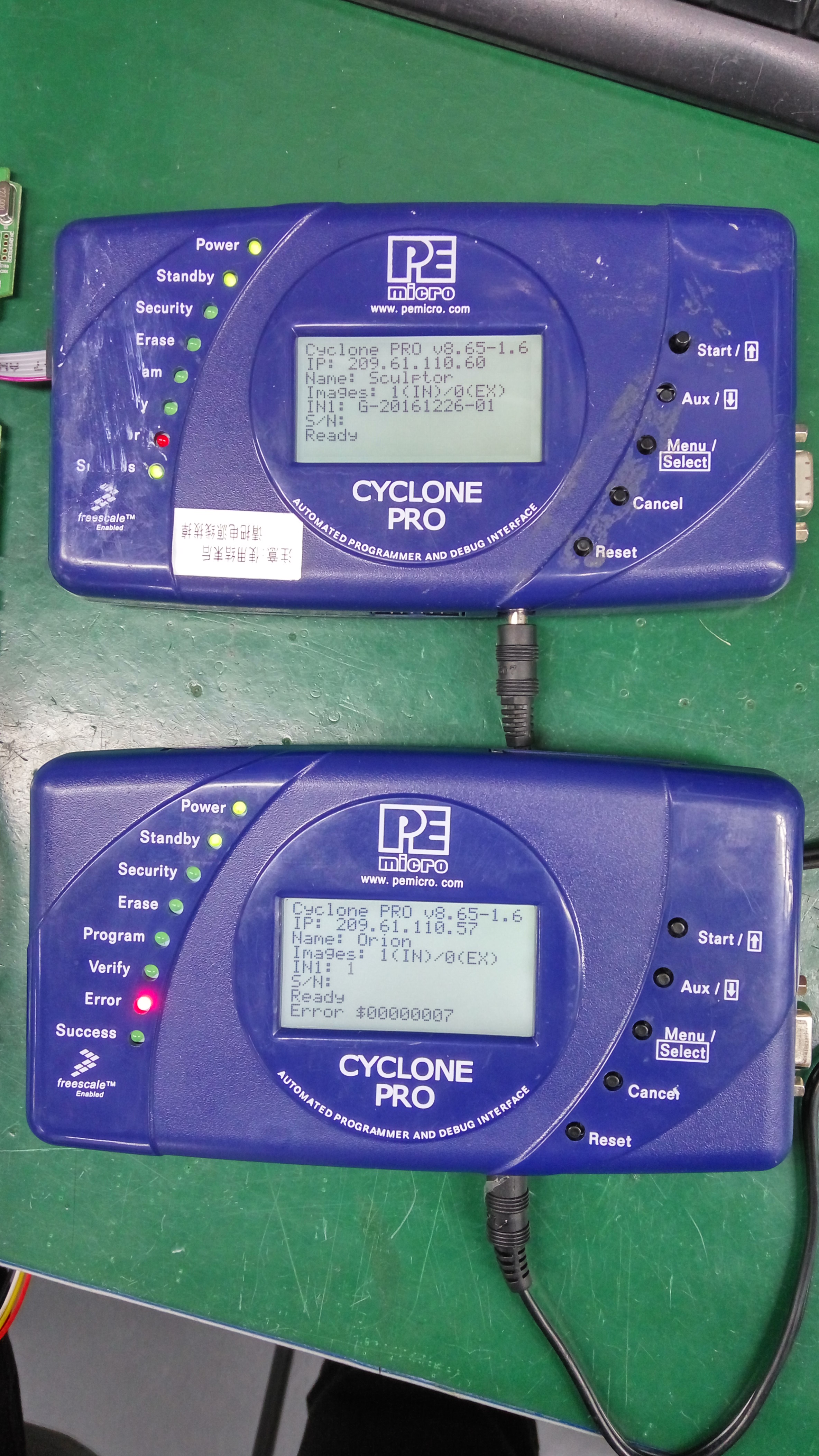 Cyclone PRO meet ERROR $00000007 when downloading MC9S08PA32 with SAP ...