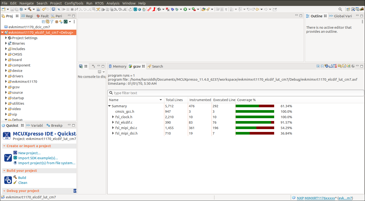 How to write and integrate gcov test cases with i.MXRT1170 sample code ...