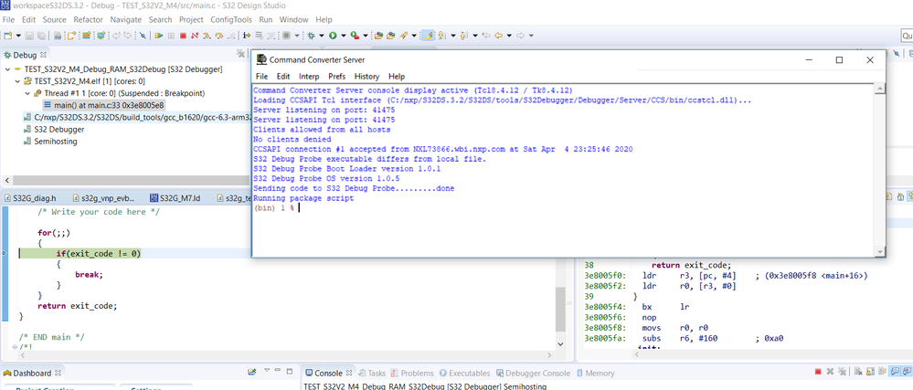 s32 debug probe with S32DS 3.2 latest update - NXP Community