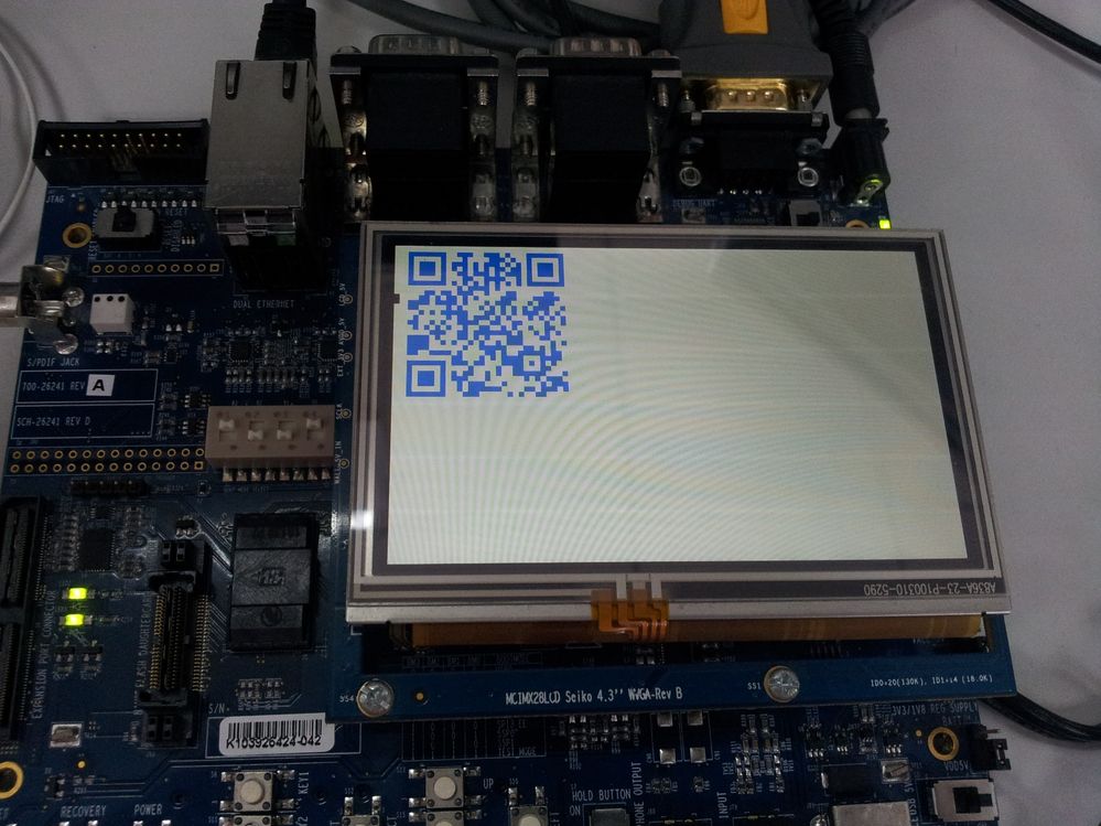 Show the QR code on the display and save in a BMP file - NXP Community