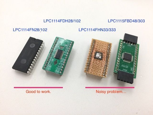 What is difference of LPC1114FN28/102 and LPC1114FHN33/333? - NXP Community