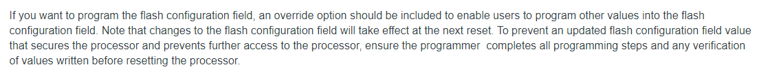 Implementing flash security feature in Kinetis K66 MCU. - NXP Community
