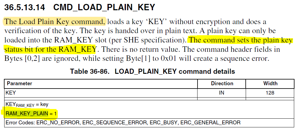 Solved: plain key status bit for the RAM_KEY - NXP Community