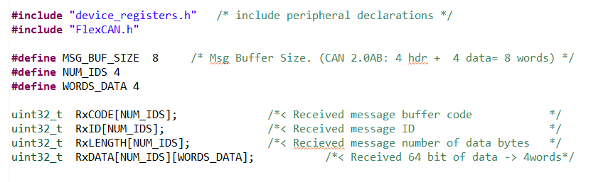 Solved: How to modify the code of FLEXCAN_S32K144 just for... - NXP ...