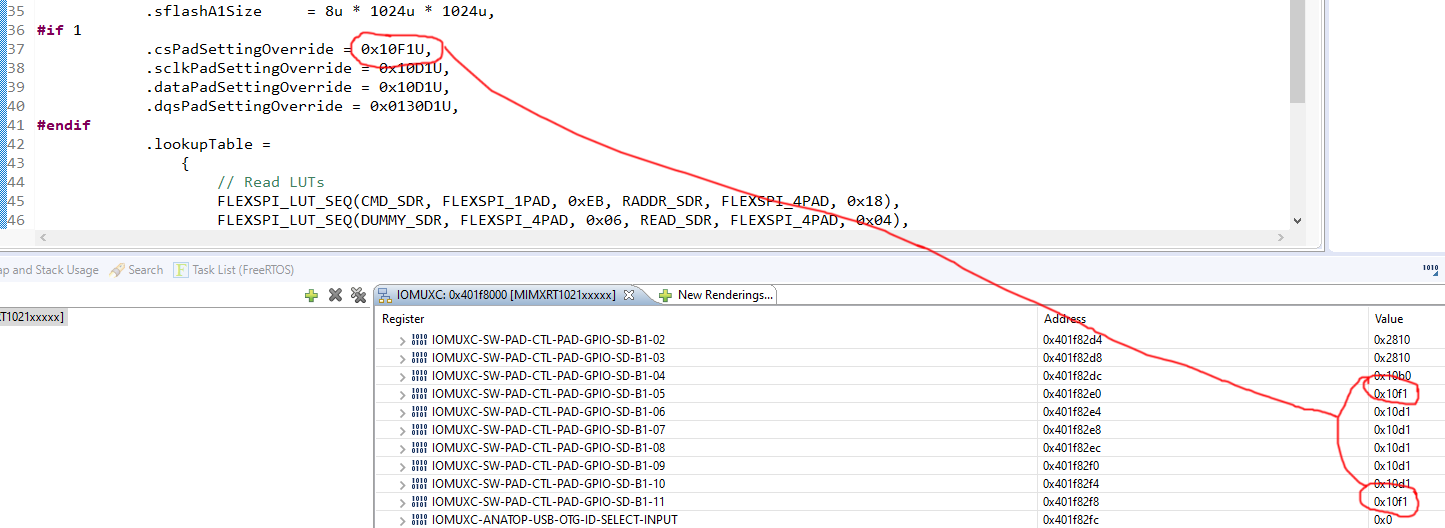 Using the pad override settings in flexspi_nor_config_t - NXP Community
