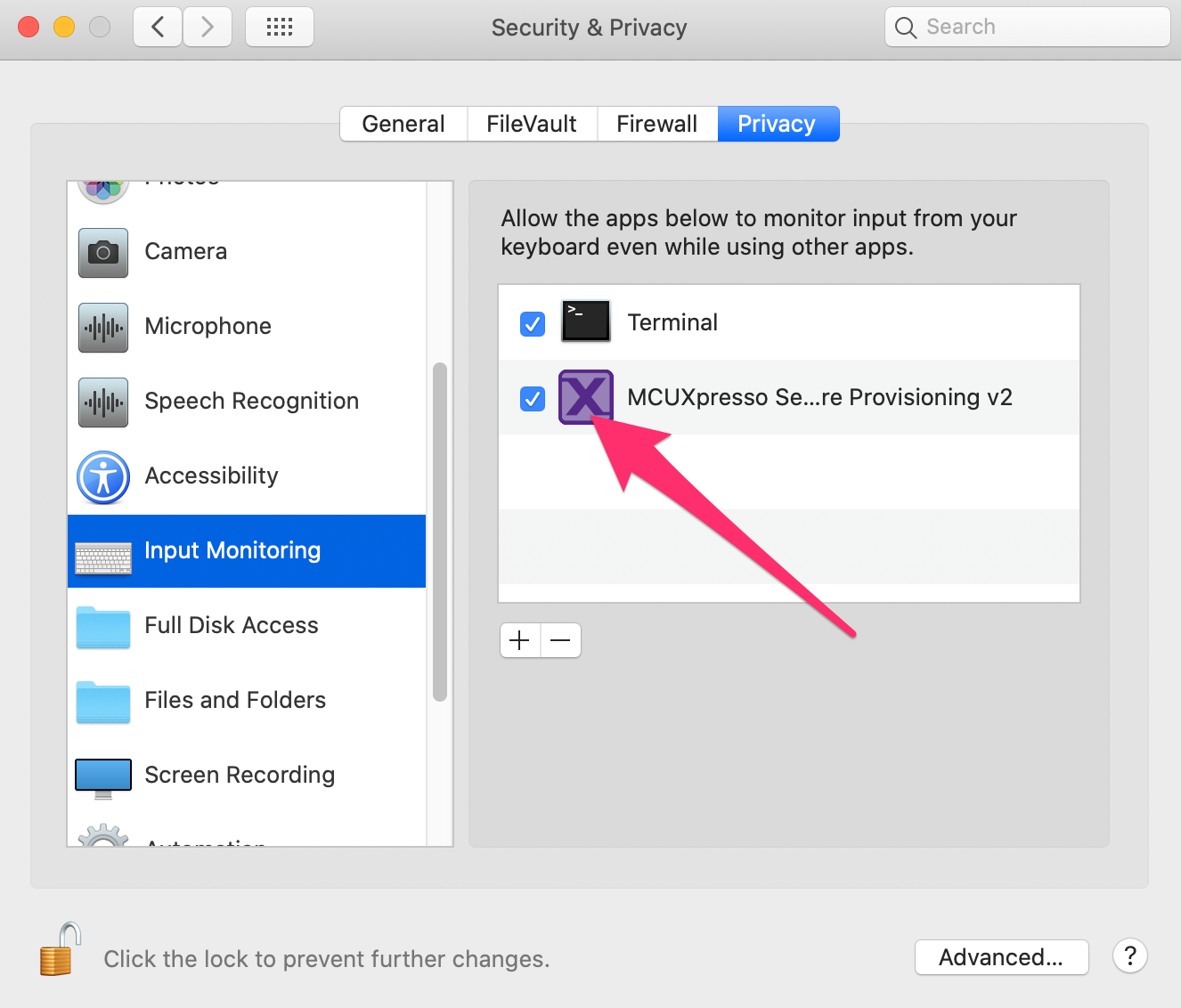 Required security privileges on MacOS Catalina - NXP Community