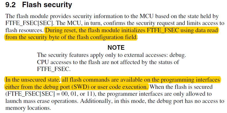 Solved: FSEC settings and FTFC commands - NXP Community