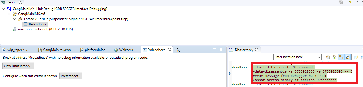 Solved: RT1064+Jlink debug issue - NXP Community