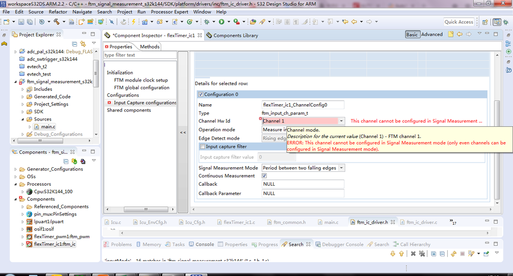 Solved: Why can't I configure FTM0 ch1 in measurement mode？ - NXP Community