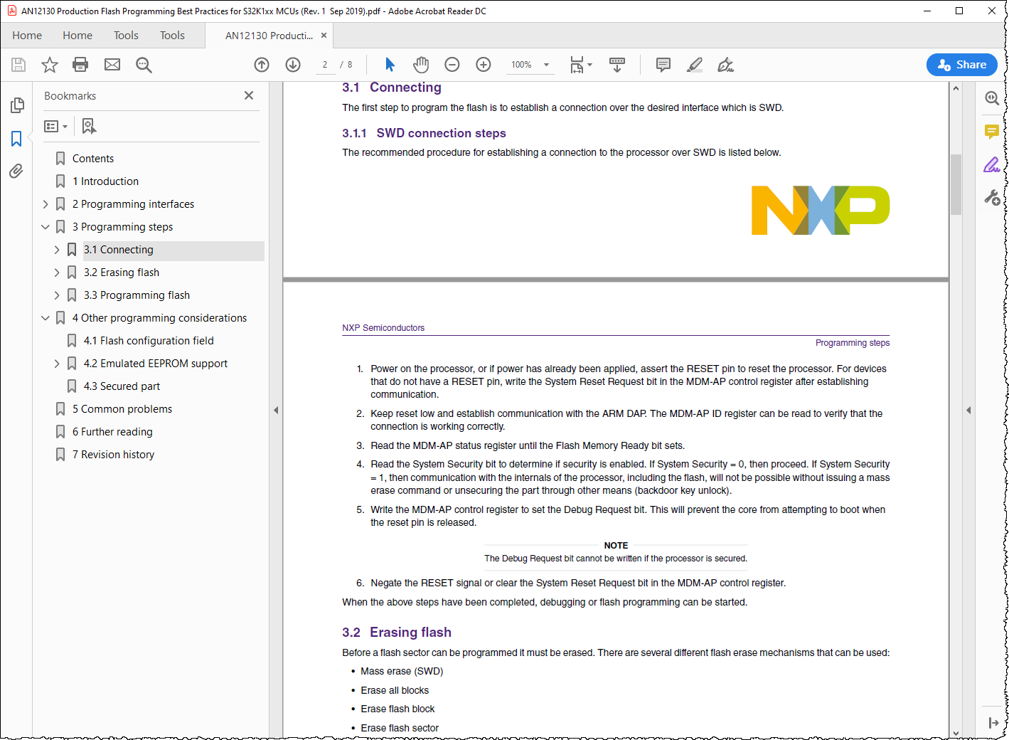 Solved: S32k116 Timeout while unsecuring device. Erase never stops. - NXP Community