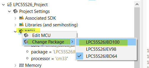 The settings do not match for all tools: - NXP Community