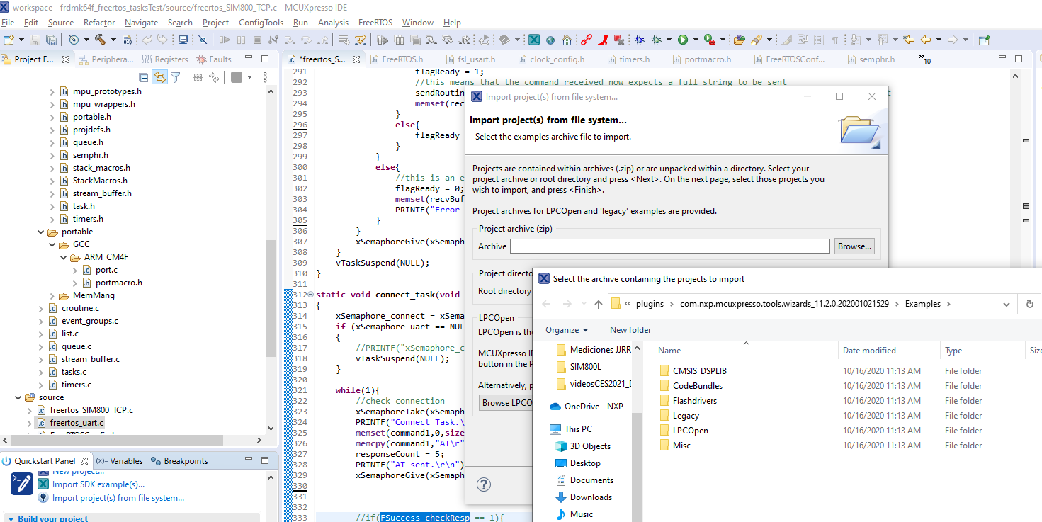 Create a TCP application using the SIM800 module and a FRDM Kinetis® K64 MCU board based on ...