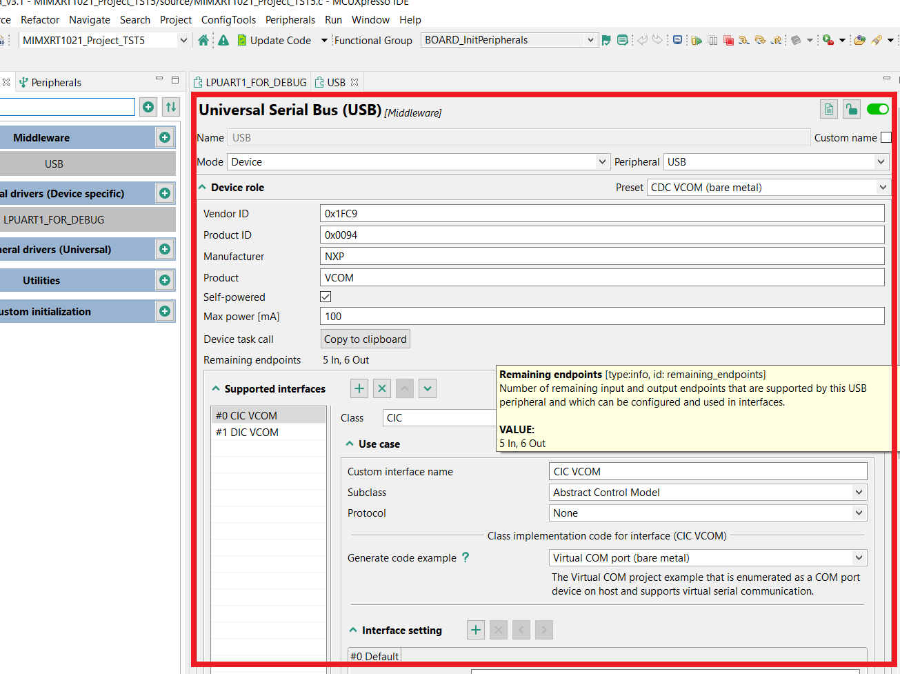 Solved: USB CDC for IMXRT1021 - NXP Community