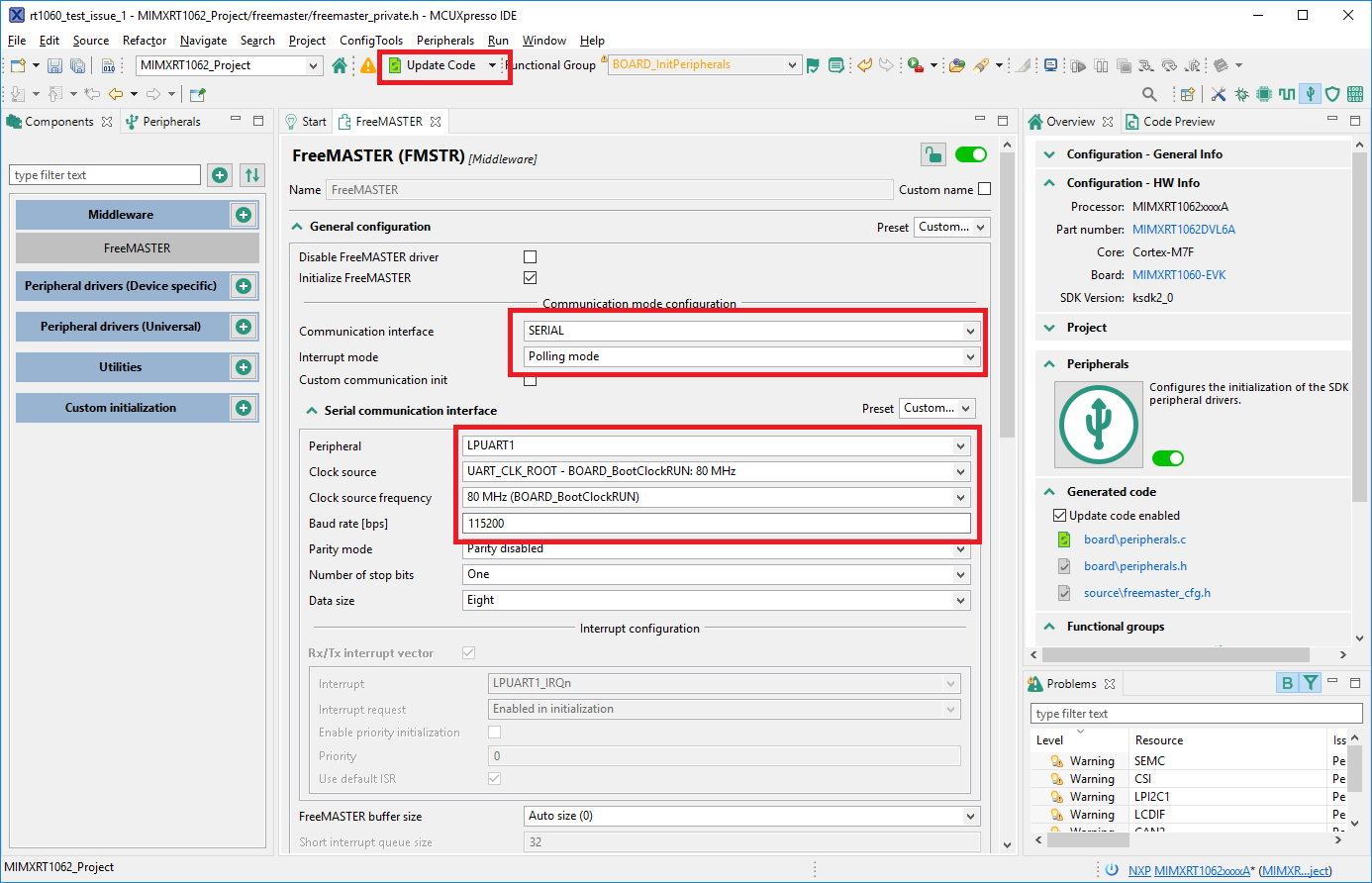 Solved: FreeMASTER driver component does not contain all required files - NXP Community