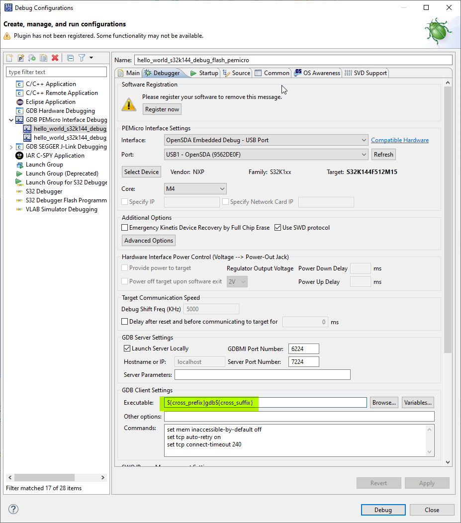 Unable to debug S32K144 with OpenSDA - NXP Community