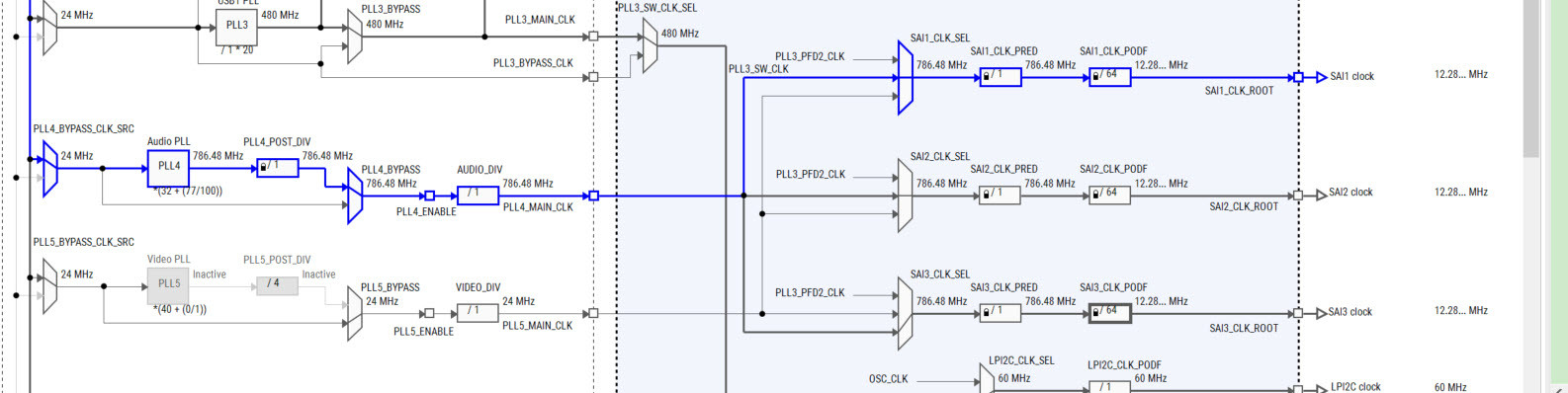 how to set up multiple i2s lines on rt1061 - NXP Community