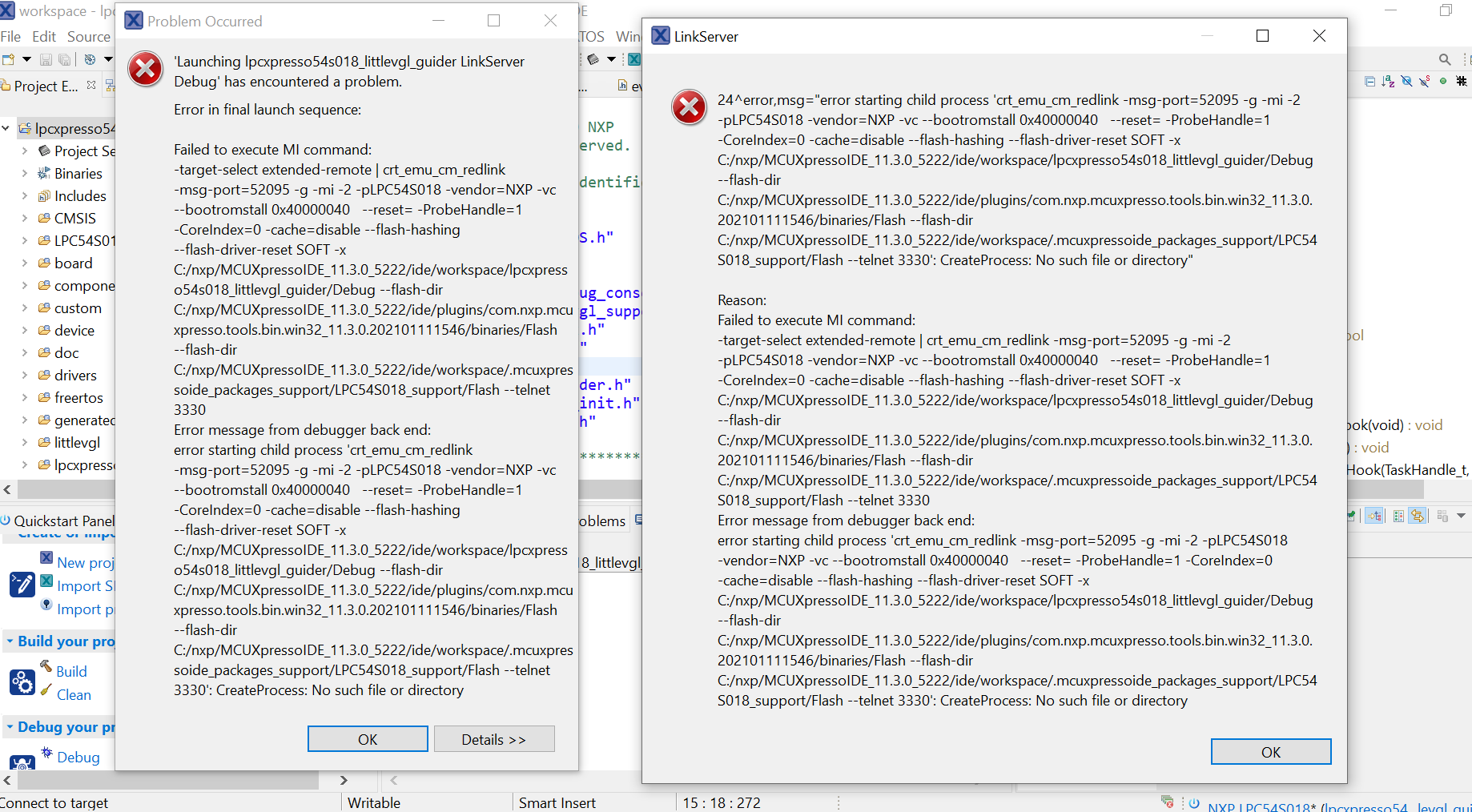 Error in final launch sequence - NXP Community