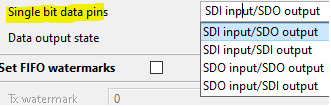 3-line SPI configuration for send and receive data at the same time ...