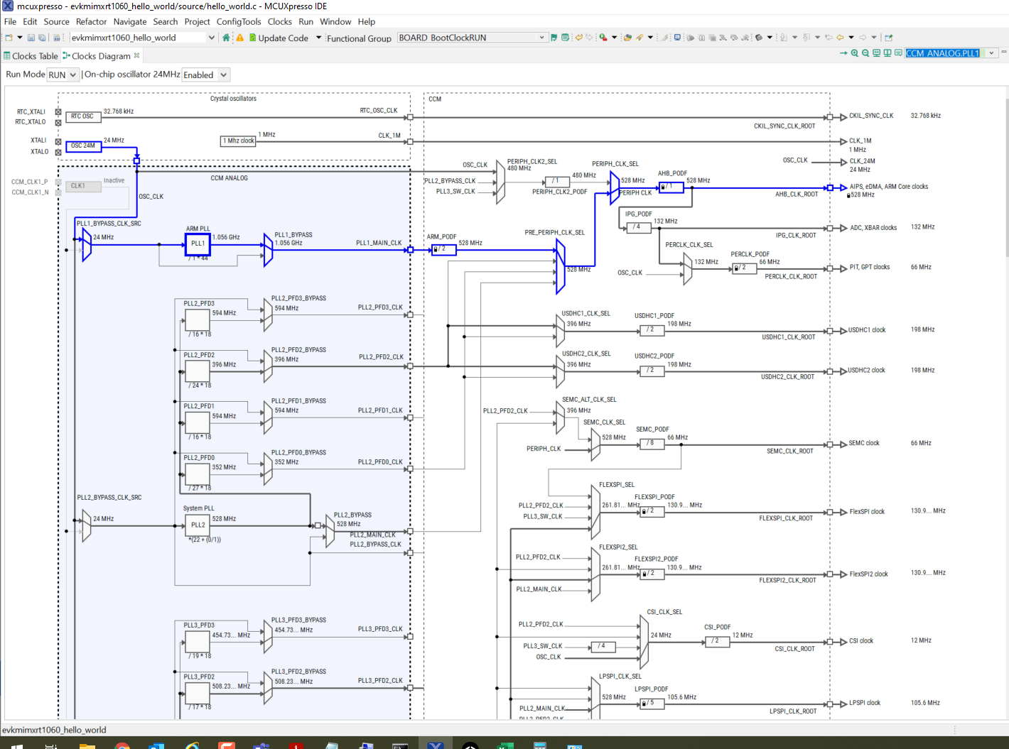 How to configure the CPU clock (RT1062DVL5) to 528MHz? - NXP Community