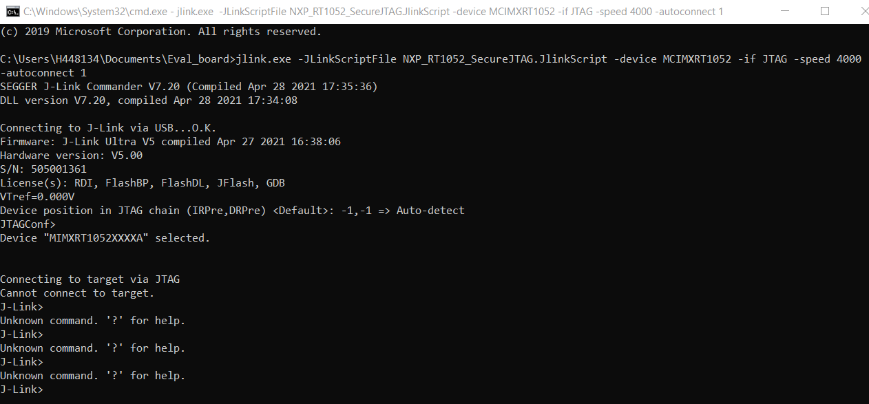Solved: Secure JTAG in imxrt1050-EVKB - NXP Community