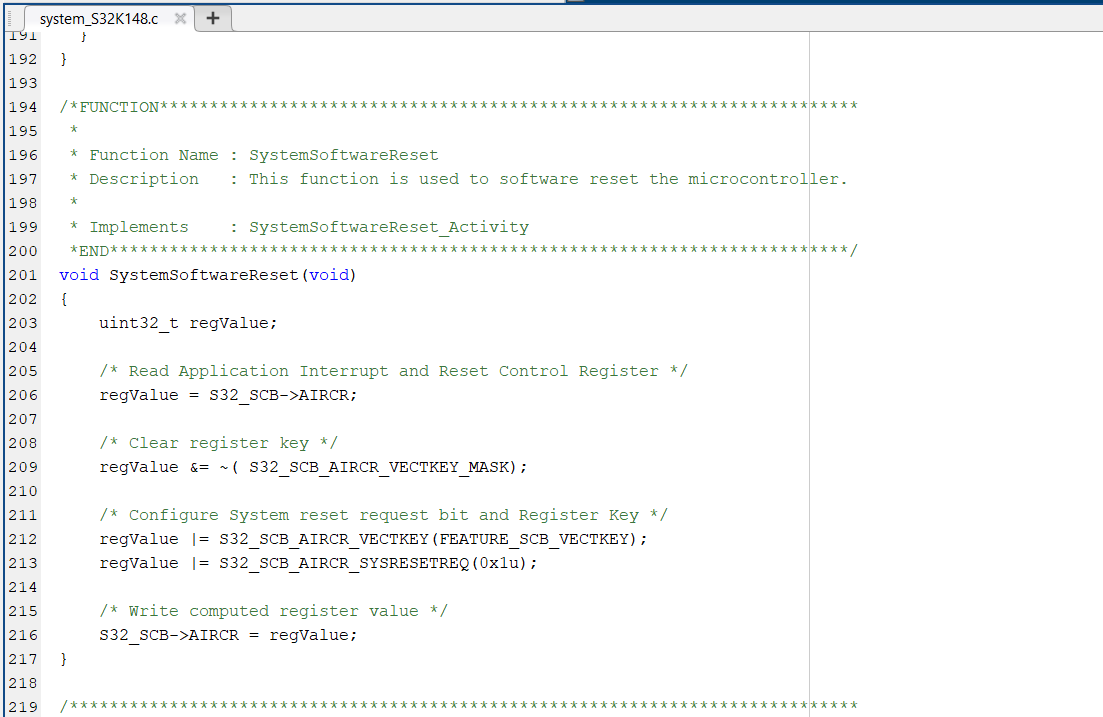 Solved: S32K148 Software Reset? - NXP Community