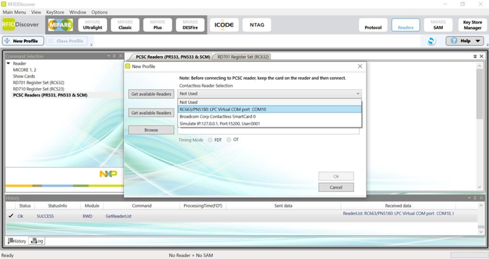 Re: How to use the RFIDDiscover with CLEV6630B(V2.0) Borad? - NXP Community