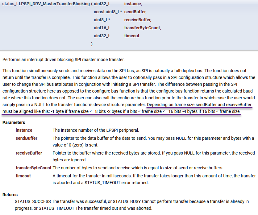 SPI communication with 32bit value - NXP Community