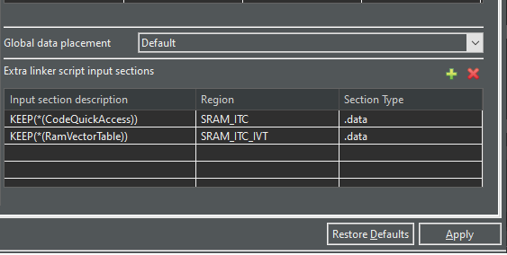 Solved: Relocate vector table to ITCM - NXP Community