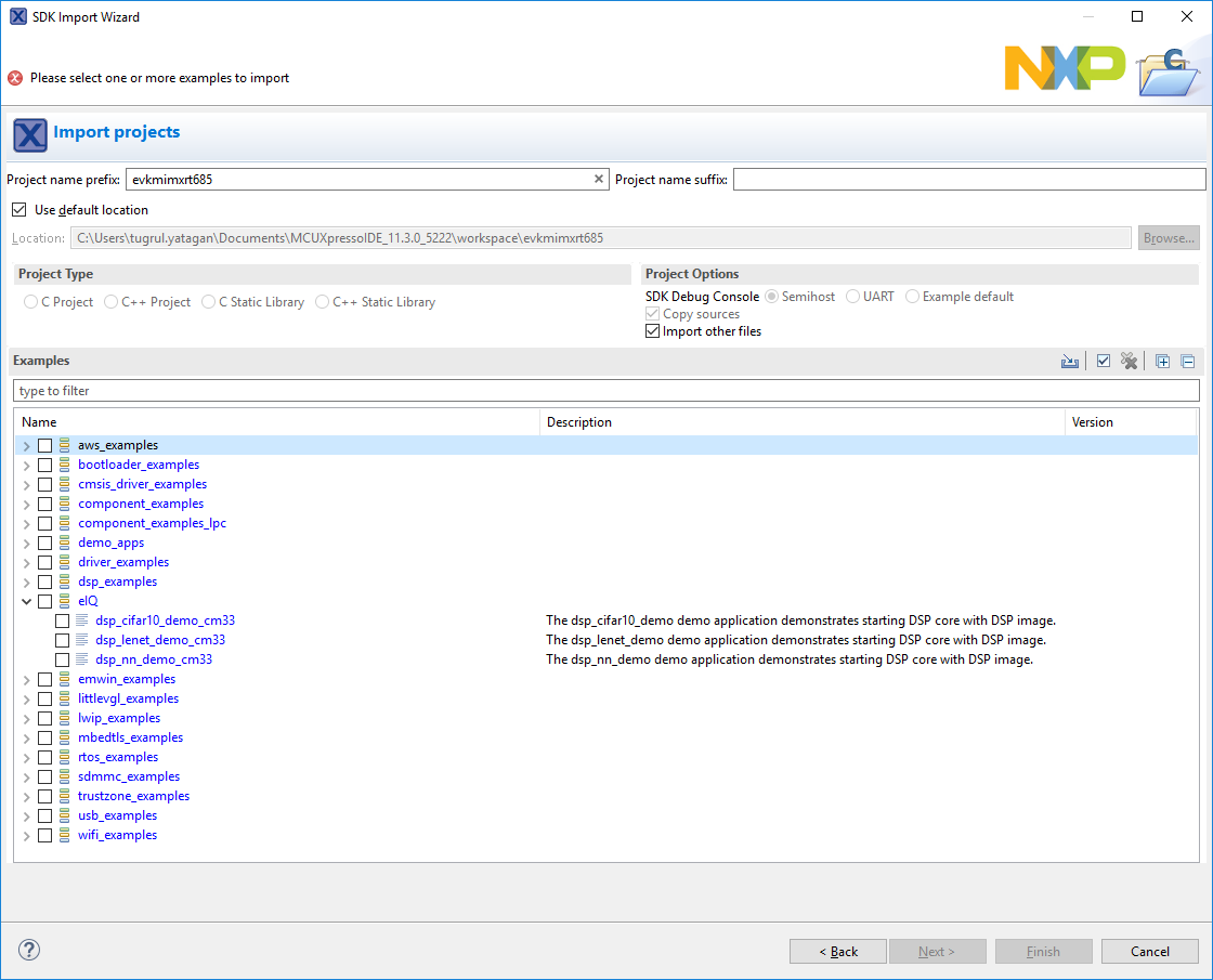 Solved: EVK-MIMXRT685 eIQ Glow for RT685 Lab CIFAR-10 example build error - NXP Community