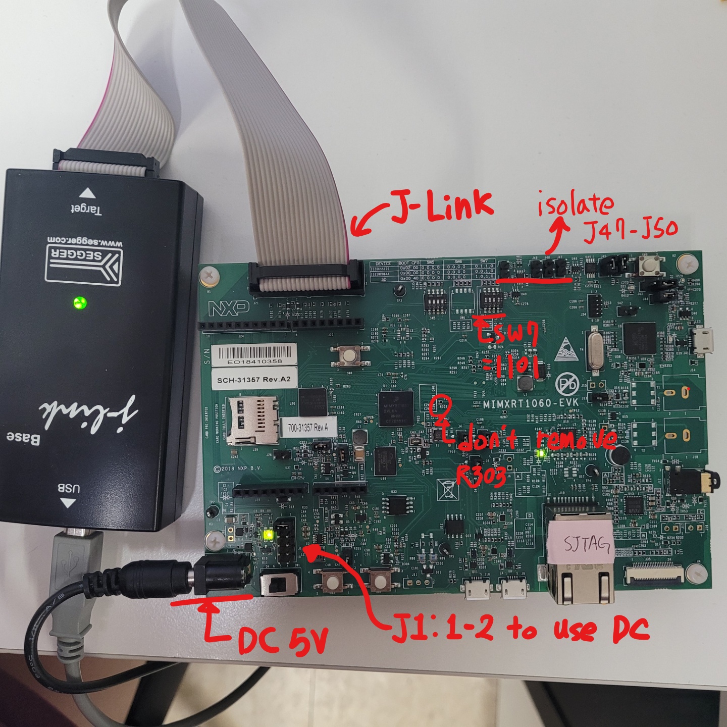Secure JTAG in imxrt1060-evk using JLink base - NXP Community