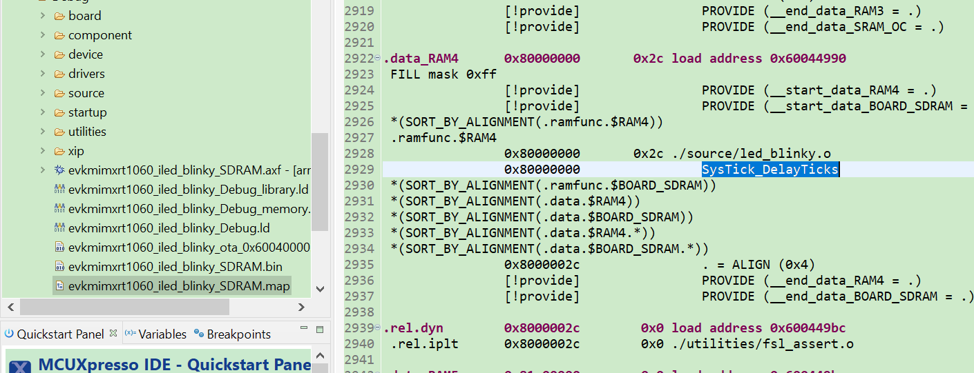 Place specific functions on RAM memory using custom linker script - NXP Community