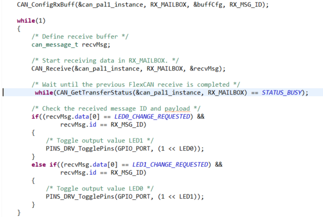 Sending and receiving CAN message - NXP Community