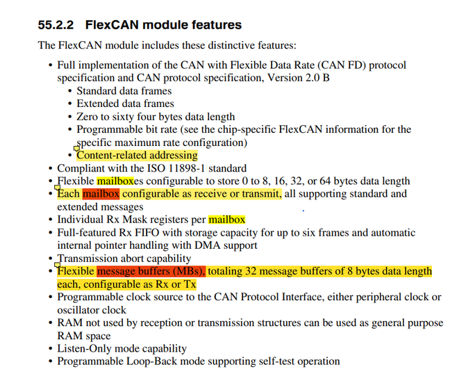 Solved: FlexCAN's Mailbox and Message Buffers - NXP Community