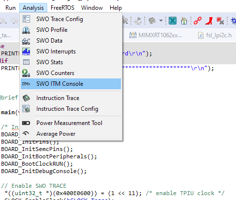 Enabling performance and debug tracing on i.MX RT1060 EVK using SWO back-channel - NXP Community