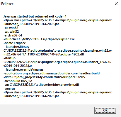 Headless build displaying java error after completion - NXP Community