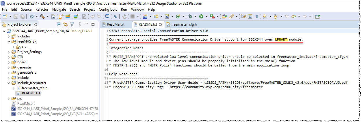 How to use FreeMaster SDKs in S32K3 RTD 0.9.0 - NXP Community