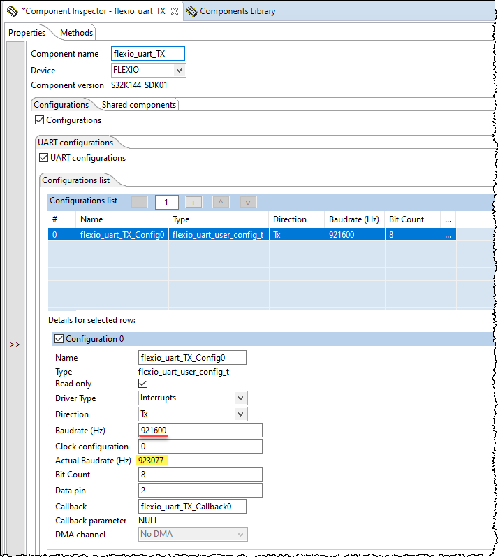 Solved: Issue in setting Baudrate 921600 on Flexio UART for S32K144 ...