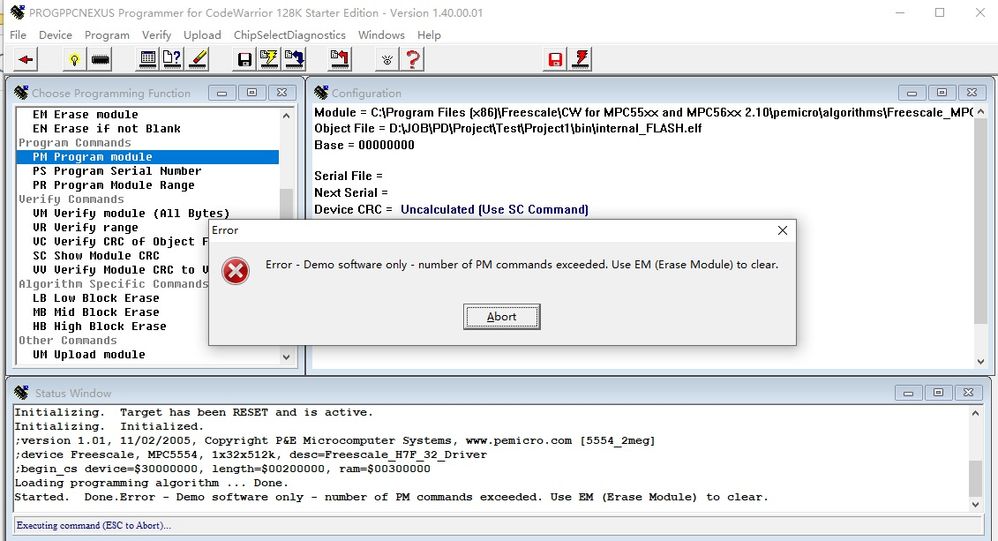 MPC5554 FLASH Program - NXP Community