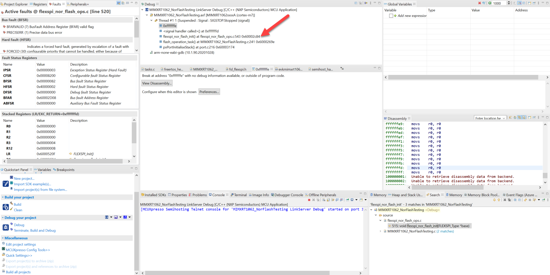 Solved Busfault Address Register Bfar Valid Flag And Precise Data Bus Error Nxp Community