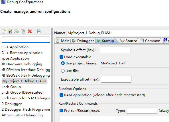 Solved: S32DS3.4 debug configuration Ram Application - NXP Community