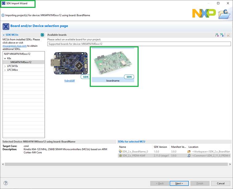 SDK Creation MIMXRT117x Problem with "boards folder" - NXP Community