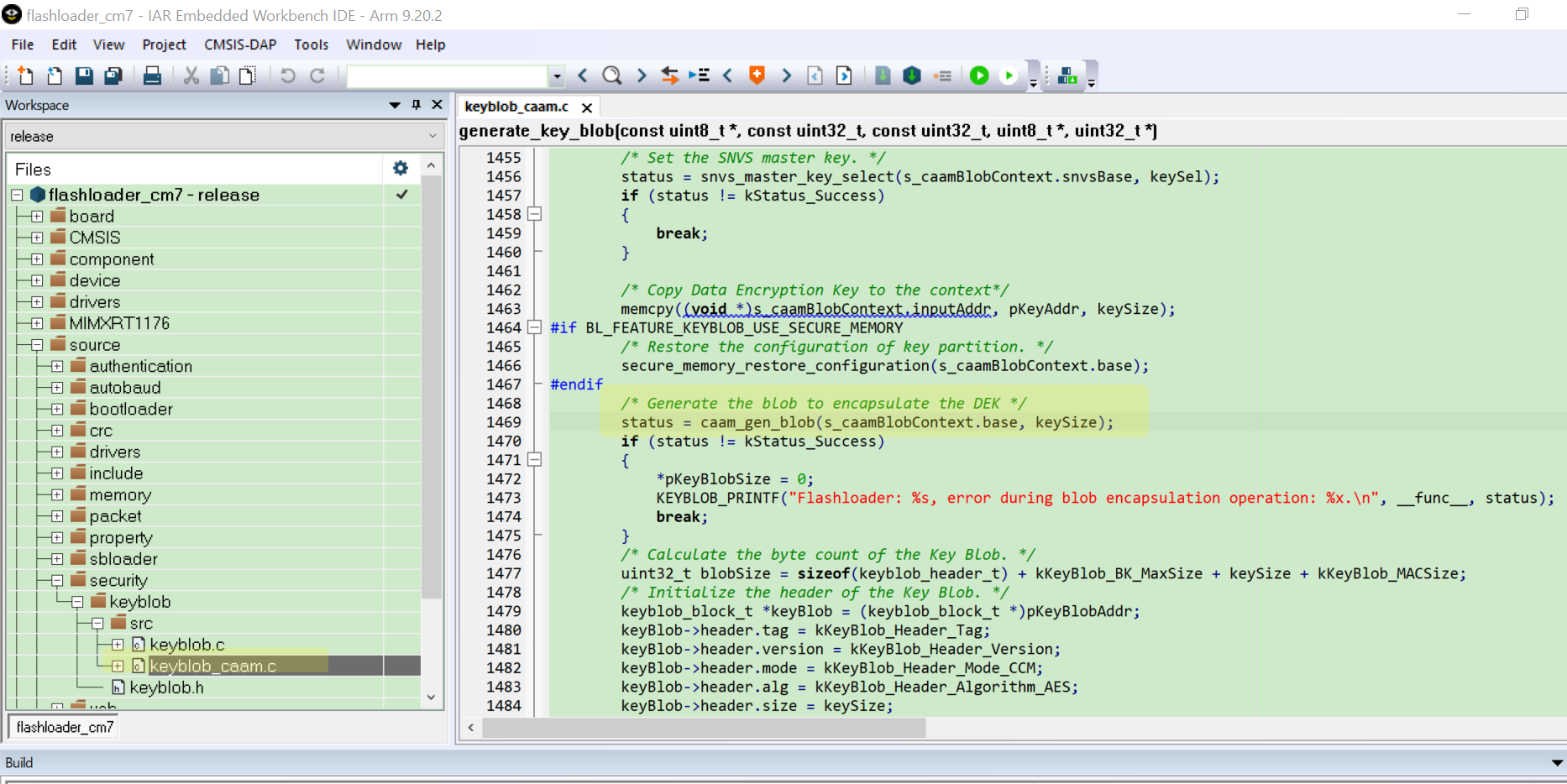 how to use Blob protocol of CAAM with RT1165 - NXP Community