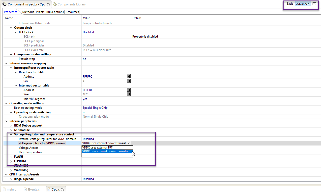 Internal voltage regulator for s12Z controller - NXP Community