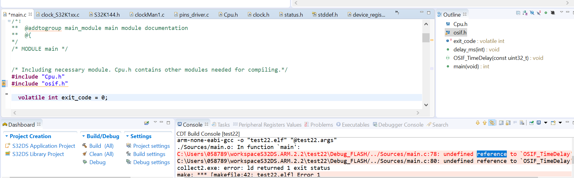 Solved: how to make a easy delay function by using the S32K144EVK board. - NXP Community