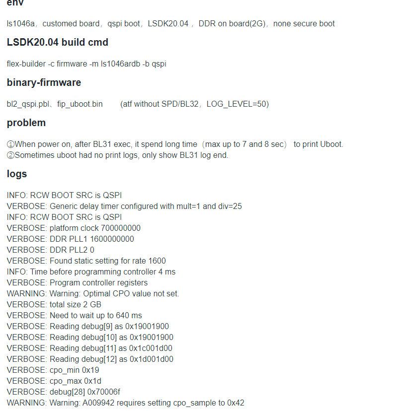 Solved: ls1046a: long time to load/print uboot! - NXP Community
