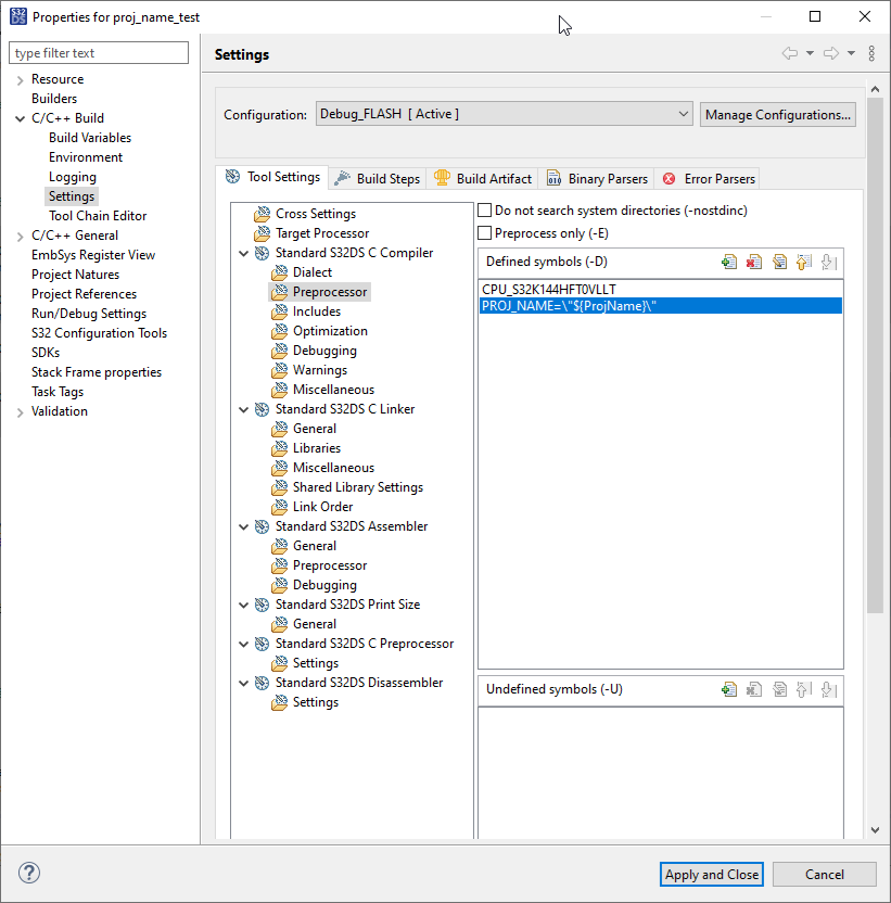 Reading the project name from code - NXP Community