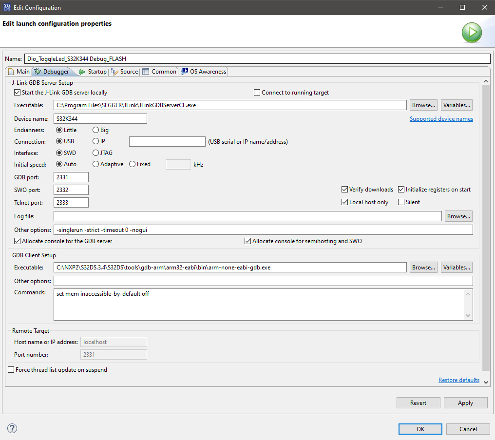 S32K344 debugging with Segger J Link and S32DS - NXP Community