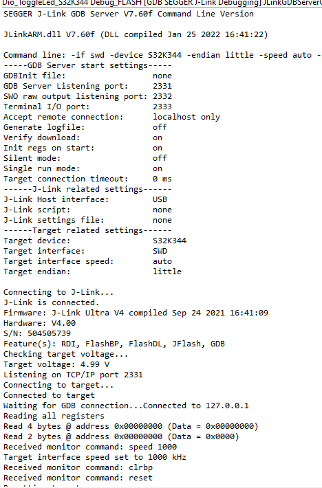 S32K344 debugging with Segger J Link and S32DS - NXP Community