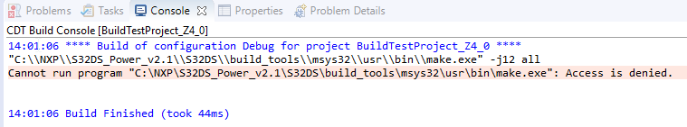Solved: make.exe "access denied" - NXP Community