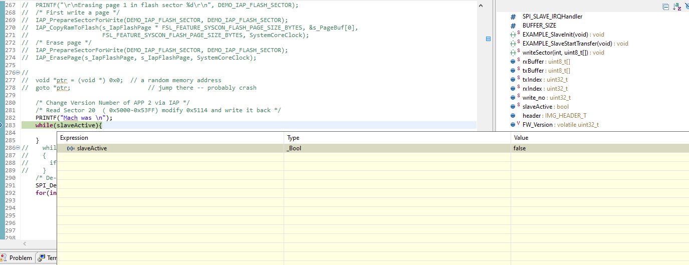 Solved: LPC804 not leaving while loop - NXP Community